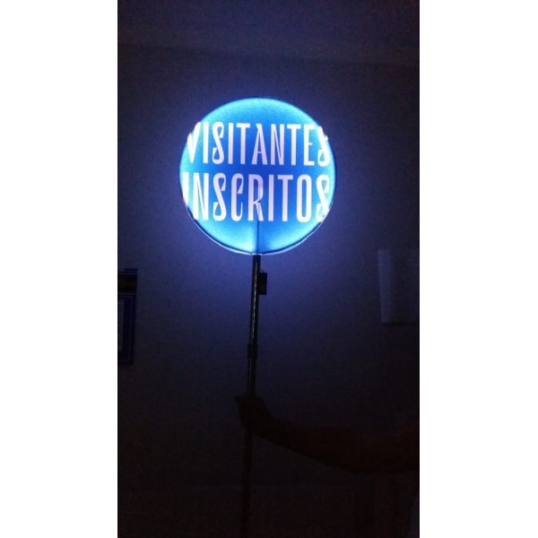 PLACA PIRULITO COM ILUMINAÇÃO LED- PLACA PERSONALIZADA ILUMINADA PARA ...